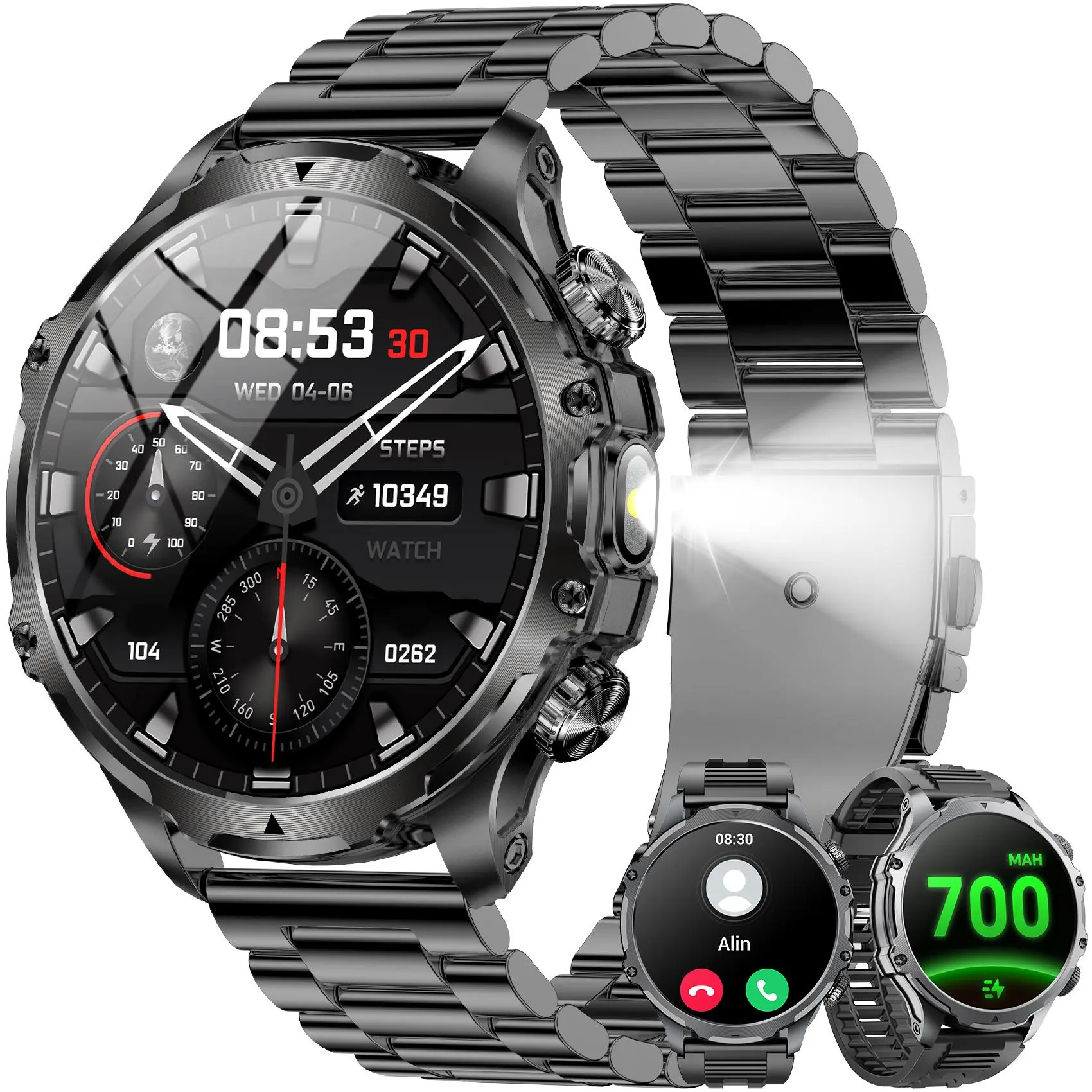 Men's Fashion Full Touch Round Smart Watch, Fashion Digital Watch with ...