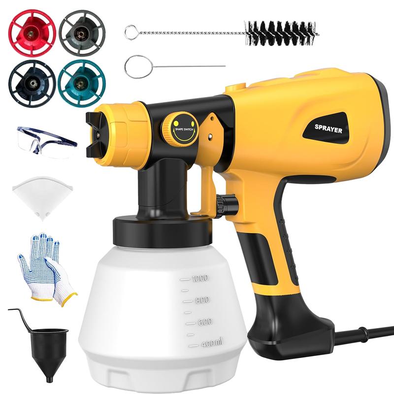 Paint Sprayer 1000W High Power Electric Spray Paint with Adjustable ...