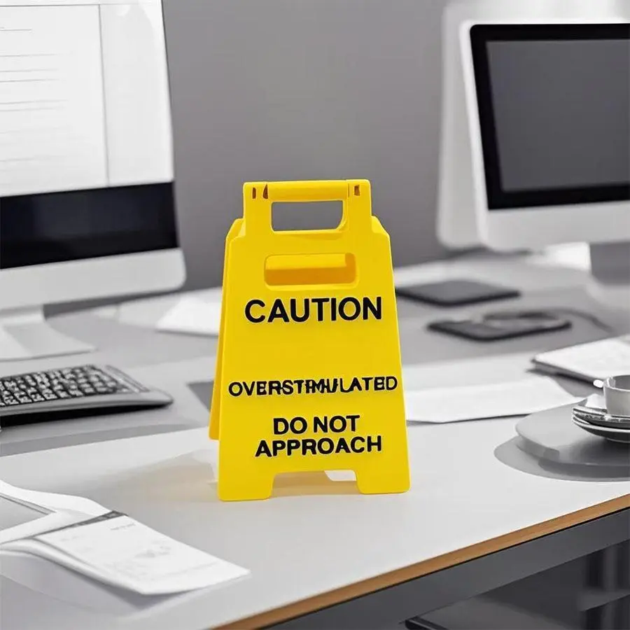 查看 Caution Overstimulated Desk Sign, 2 Counts/set Don't Approach ...
