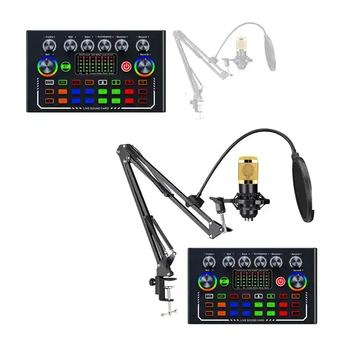 查看[USB External Recording Audio Mixer, Sound Card Microphone Kit ...
