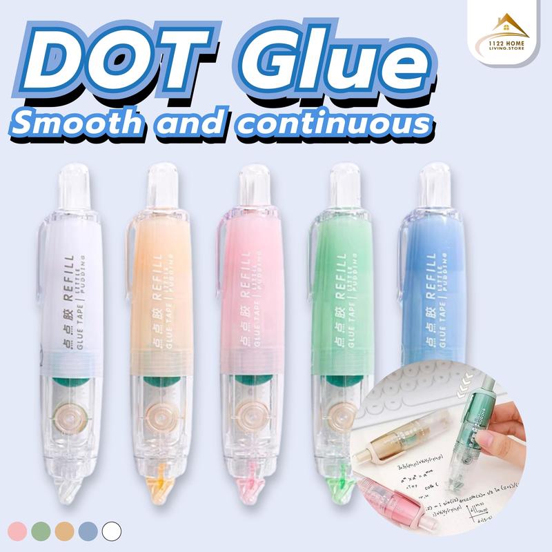 查看[Cute Dots Glue Tape Double-Sided Adhesive Roller Pushable&Refillable ...