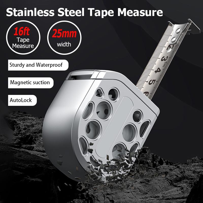 16FT Retractable Tape Measure,5M Stainless Steel Measuring tape With ...