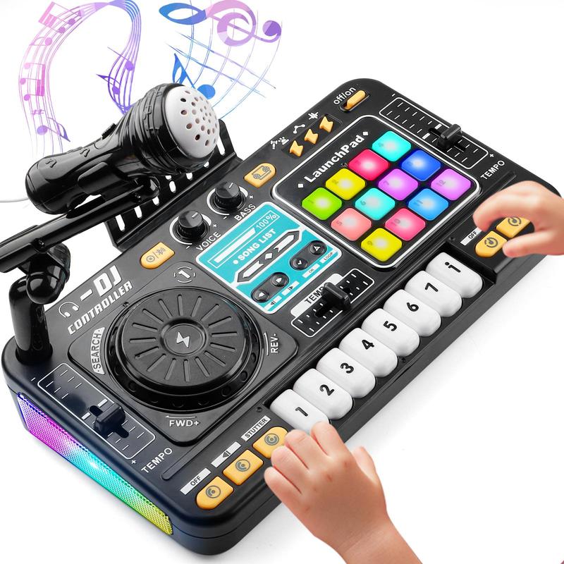 查看[Bluetooth DJ Mixer Toy for Kids with Colorful Lights, Sound Effects ...