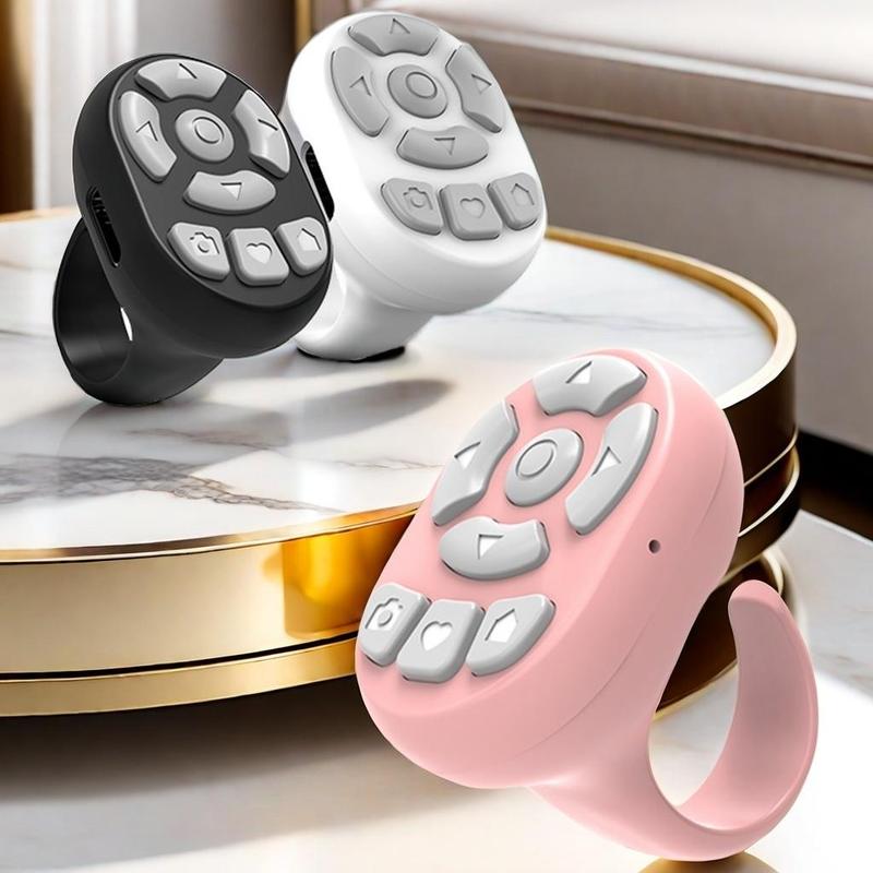 Wireless Remote Control Ring, 8-button Smartphone Camera Control Selfie ...