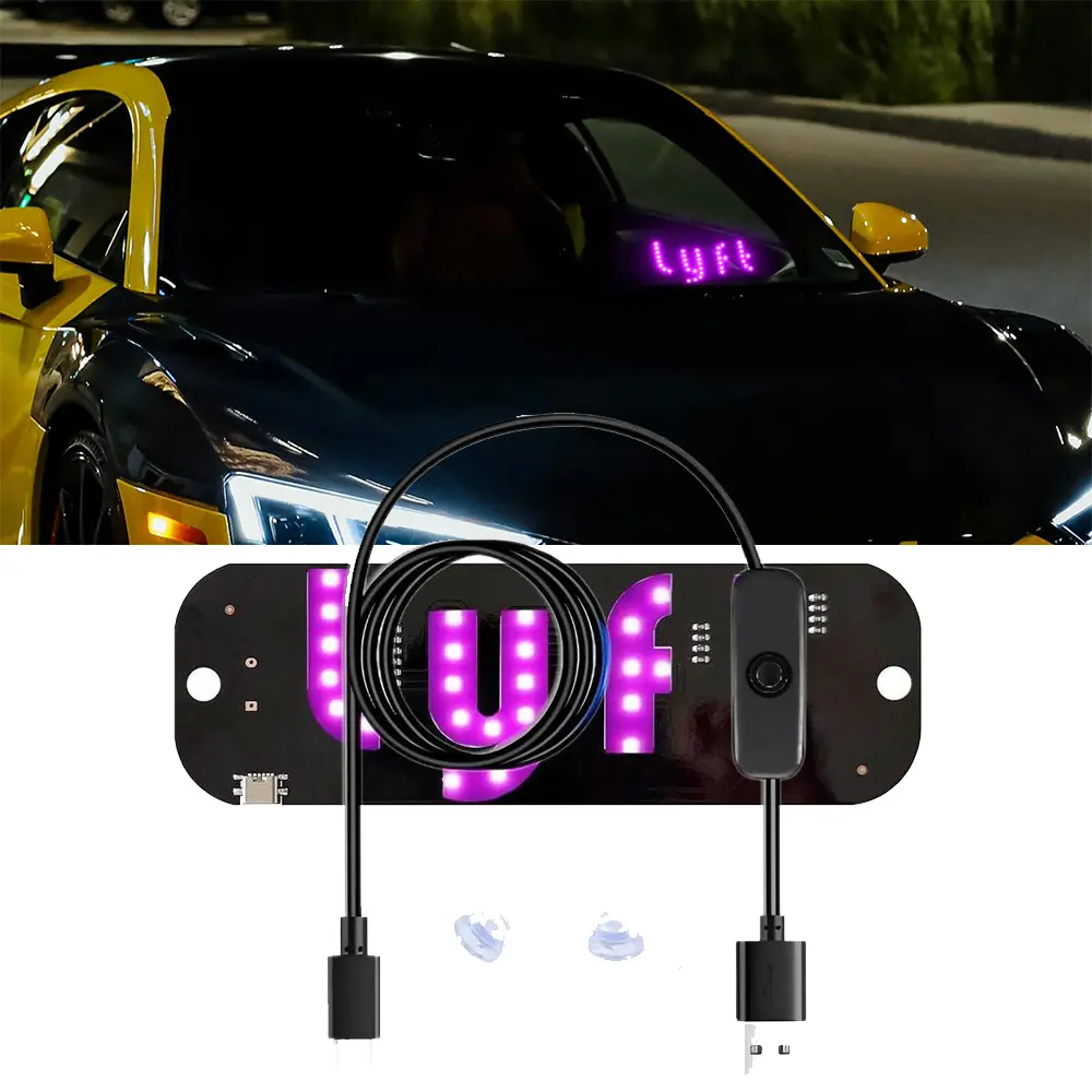 查看[USB LED Car Windshield Light Sign with Suction Cups - Adjustable ...