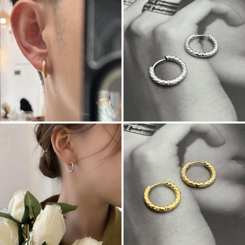 Anting-anting gelung keluli tahan karat kecil untuk rawan, anting ...