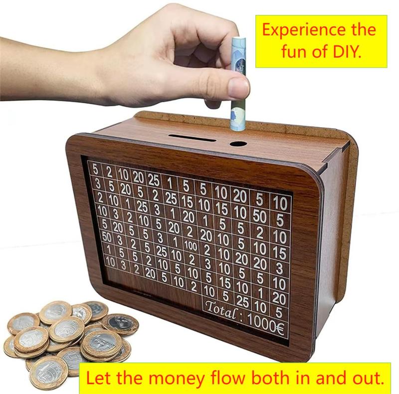 [Ready Stock] Wood Money Box,Handmade Reusable Piggy Bank,Crafts With ...