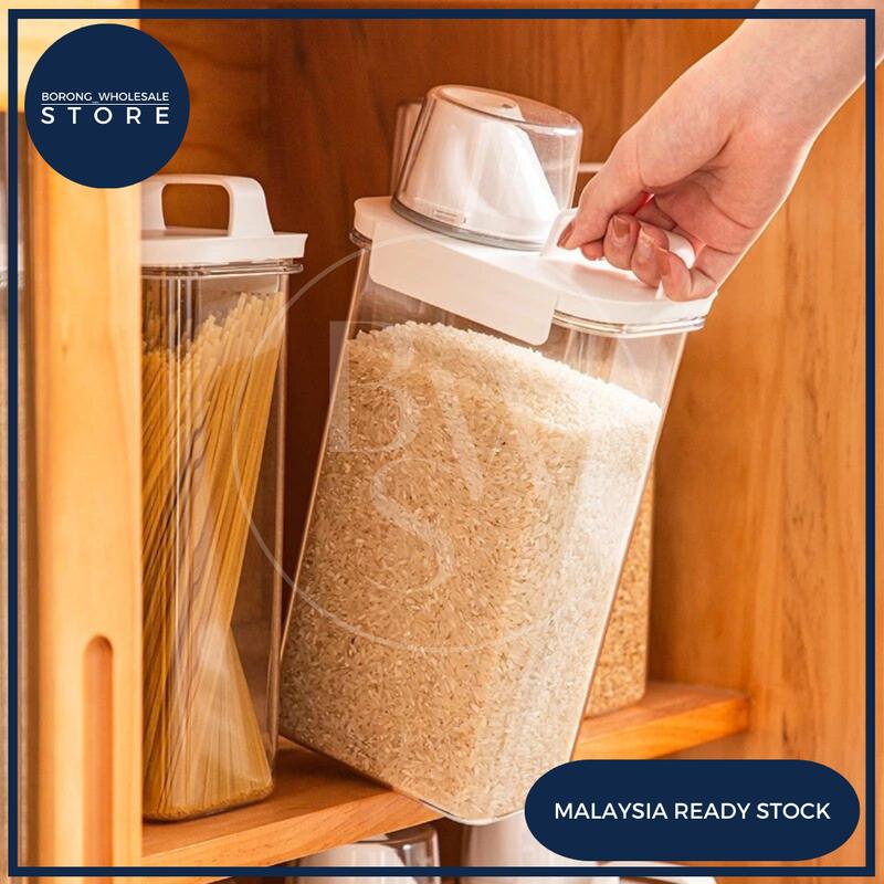 2.5L Kitchen Food Dispenser Rice Dispenser Tupperware Storage Container ...