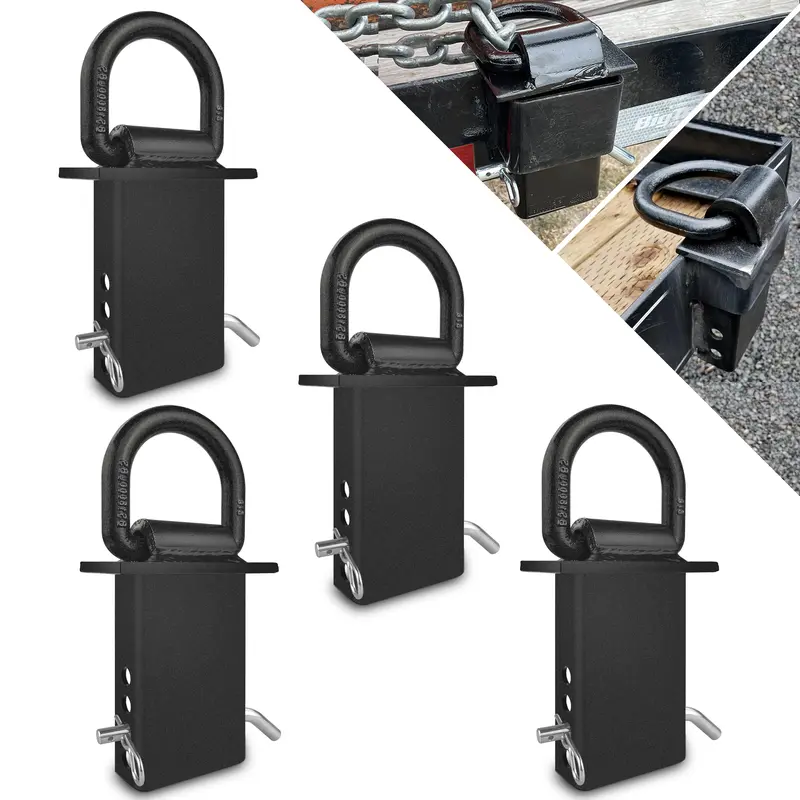 4Pcs 18000lbs Heavy Duty Removable D Ring Stake Pocket tie Down for ...