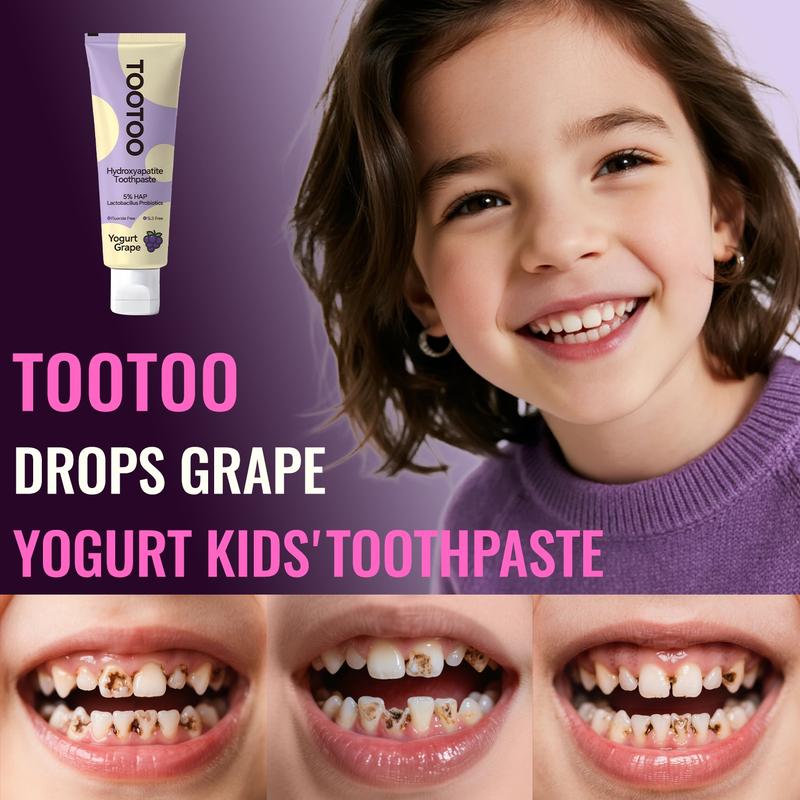 查看[Tootoo Kids Toothpaste Grape Yogurt Flavor with 5% Hydroxyapatite ...