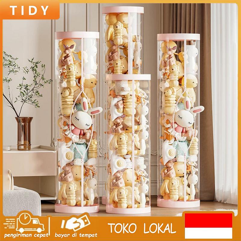 [COD] Tidy Tribe Hadiah Doll Storage Bucket Gaya Ritsleting Transparan ...