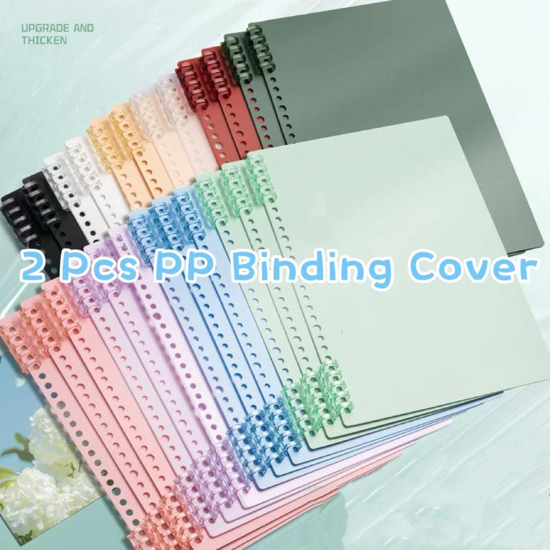 Morandi Color A5 Loose-Leaf Binder Cover with PP Binding Ring for DIY ...