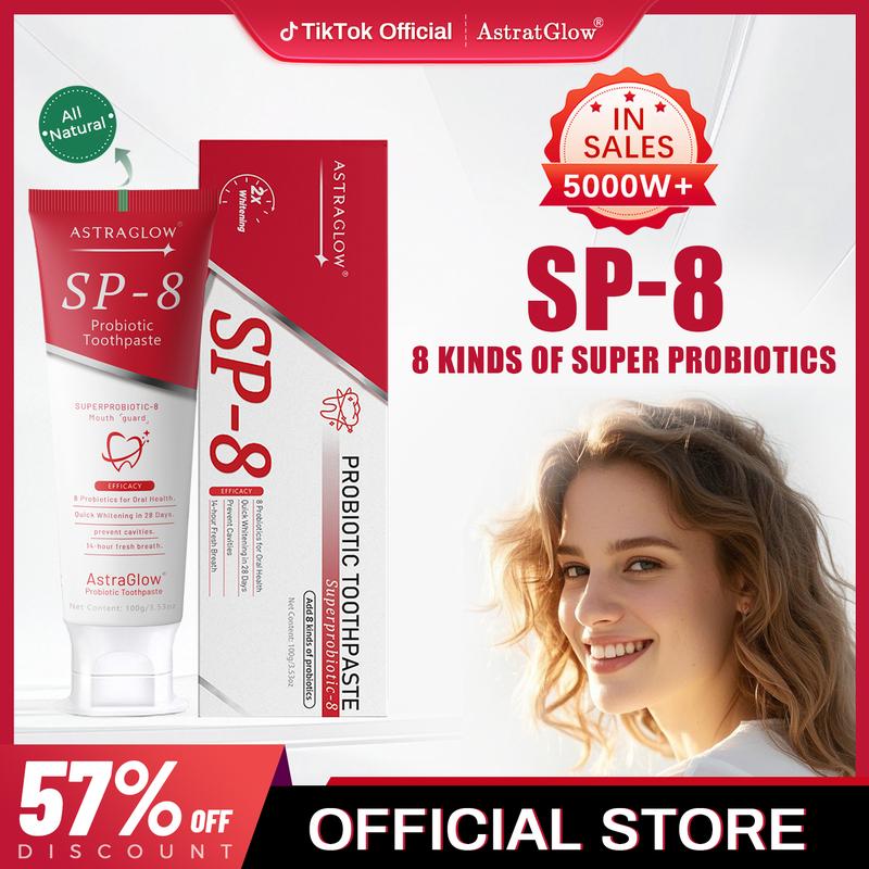 SP - 8 AstraGlow Probiotic Toothpaste: Assists in Removing Surface ...