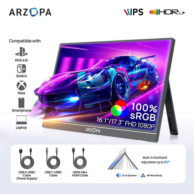 查看[ARZOPA Portable Monitor 16.1"/17.3" FHD 1080P 60Hz/144Hz Laptop ...