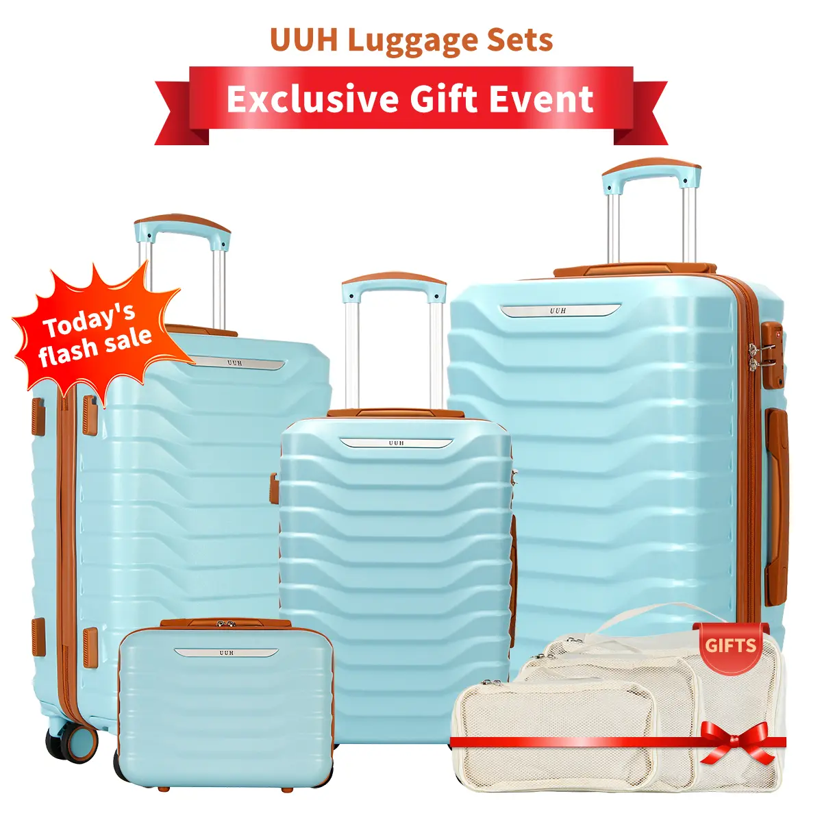 UUH Expandable Luggage set with TSA Locks, Suitcas TikTok爆款商品分析 - GMV ...