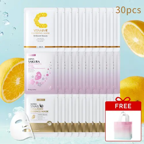 Moisturizing Facial Sheet Mask Set, 30pcs/set Hydr TikTok爆款商品分析 - GMV ...