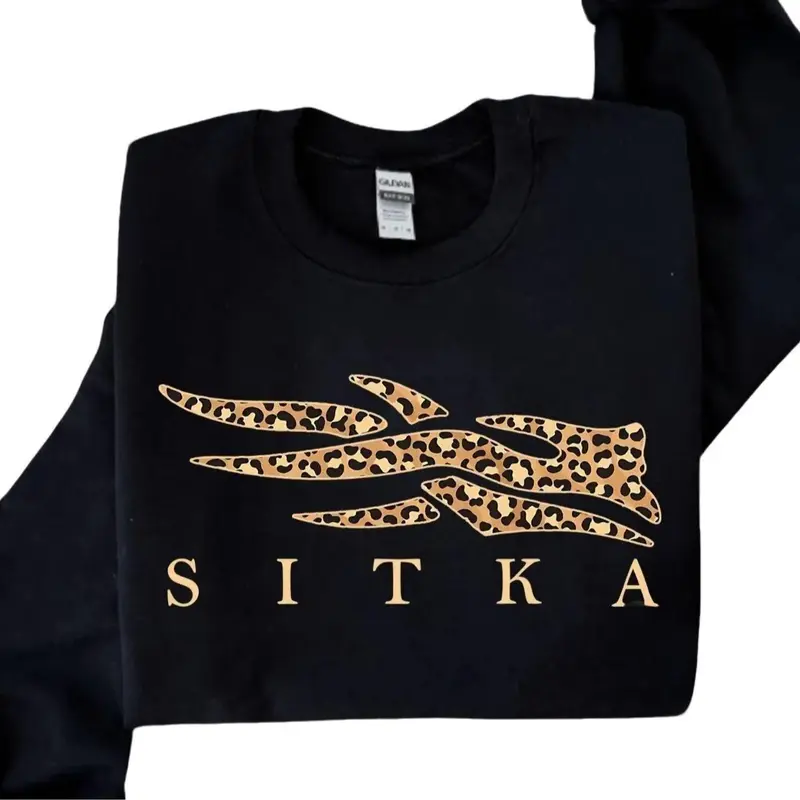查看[Sitka Leopard Pattern Print Logo Unisex Hoodie - Sweater, Sitka ...