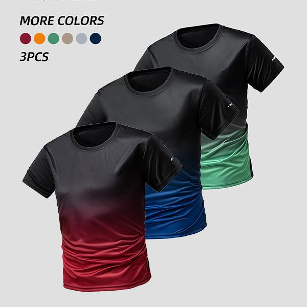 查看[Men's Gradient Color Sports T-Shirt - Casual Comfortable Fit for ...