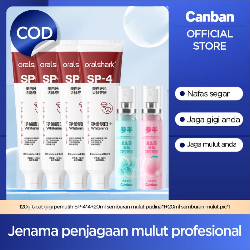 Ubat Gigi Pemutih, SP-4, dengan Semburan Nafas Pudina dan Pic, Tawaran ...