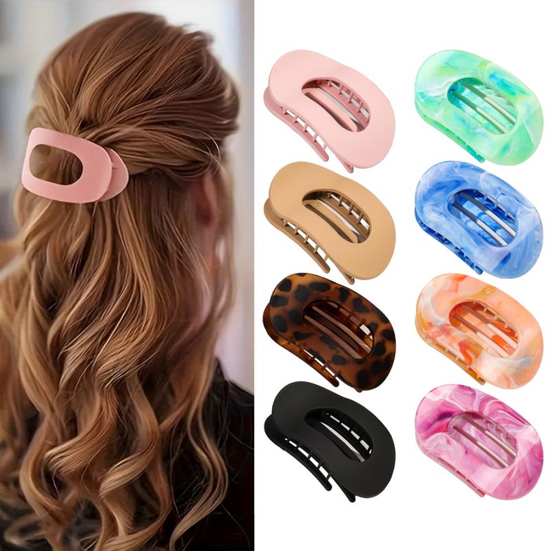 Solid Color Hair Clip，4pcs Oval Acrylic Colored Ma TikTok爆款商品分析 - GMV ...