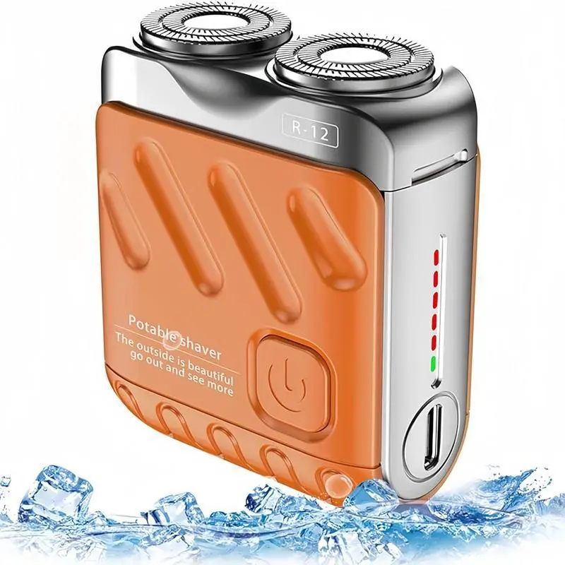 Portable Mini Electric Shaver, Waterproof Electric Shaver, Double Blade ...