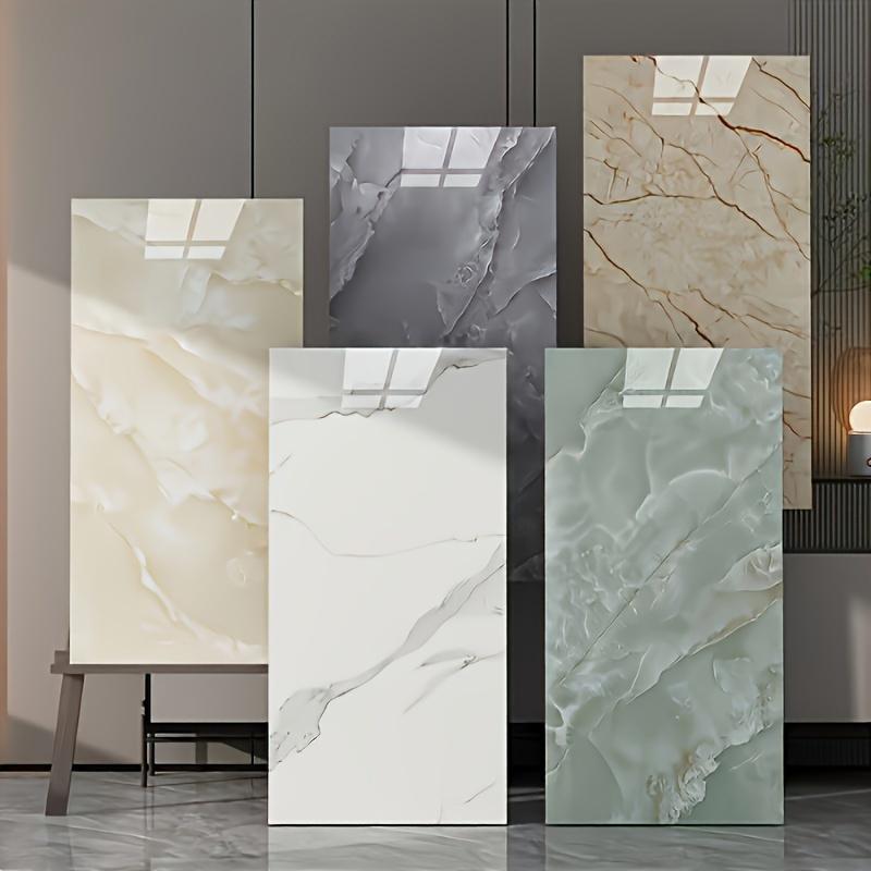20/40Pcs Large White Marble Tile Wall Stickers, Wall Paper, Easy Peel ...