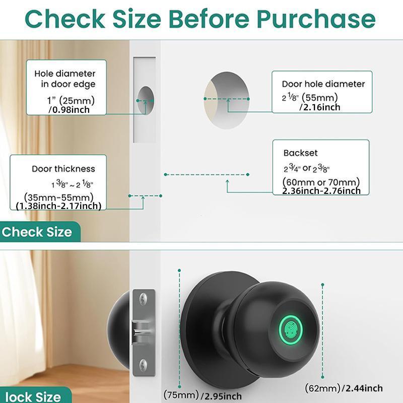 Smart Fingerprint Door Lock, 1pc Smart Lock with Anti-theft Function ...