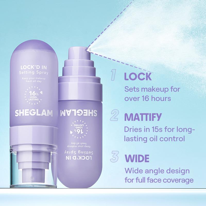 查看[SHEGLAM Lock'D In Setting Spray Mattifying Effect Quick-Drying Long ...