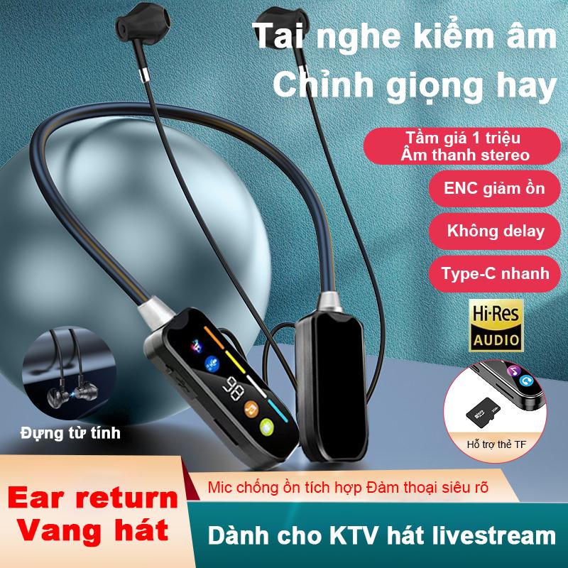 Tai nghe hát, Bluetooth HiFi V5.3, Tai nghe đeo cổ, Chức năng màn hình ...