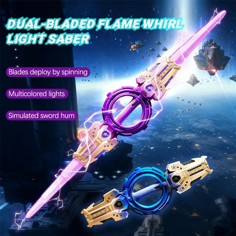 查看[Dual-Bladed Flame Whirl Light Saber Toy with Spinning Blades USB ...
