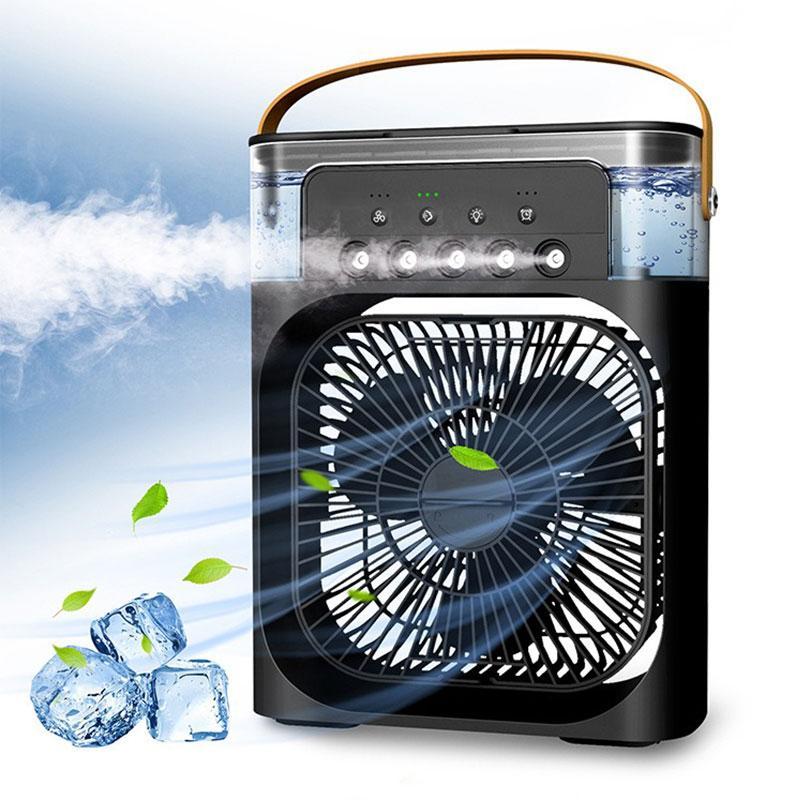 USB Powered Desk Fan, Misting Fan, Mini Evaporative Cooler with 7 ...