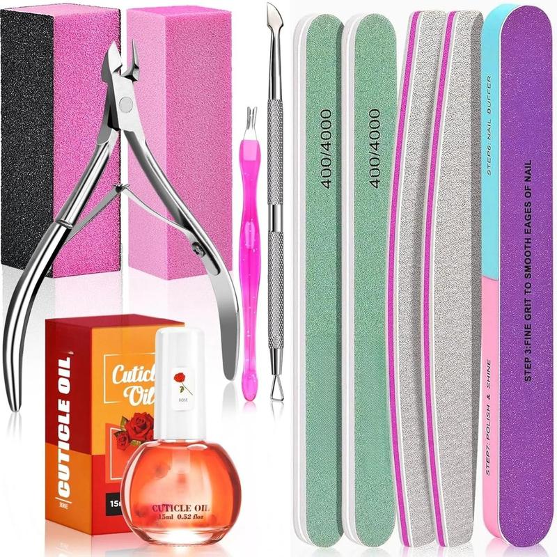 查看[Manicure Tools Kit Nail Care Kit with 3PCS Files, 2PCS Buffer Blocks ...