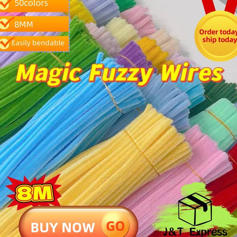 查看[（95-100PCS）8mm Colorful Dense Fuzzy wire Christmas Present New Year ...