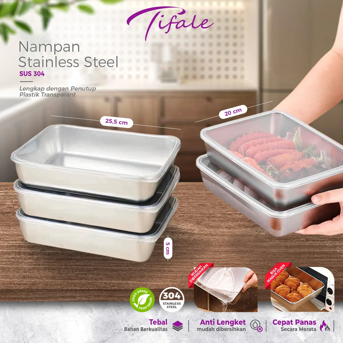 [5PC] Tifale Xeira Tray – Nampan Stainless Steel S TikTok爆款商品分析 - GMV ...