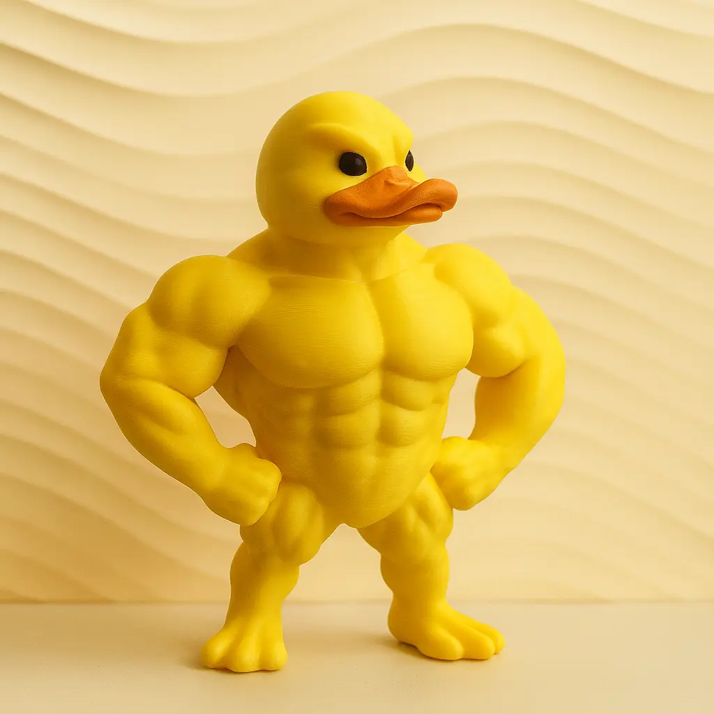 查看[1 funny muscle duck figurine - yellow fitness duck decoration with ...