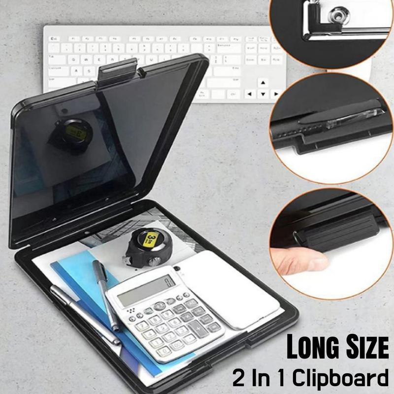 查看[Long File Case 2IN1 Clipboard with Storage File Box Multi-Function ...