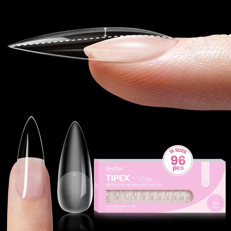 查看[Beetles Tipex Lite Pre-Built Apex Nail Tips 16 Sizes Flat Nail ...