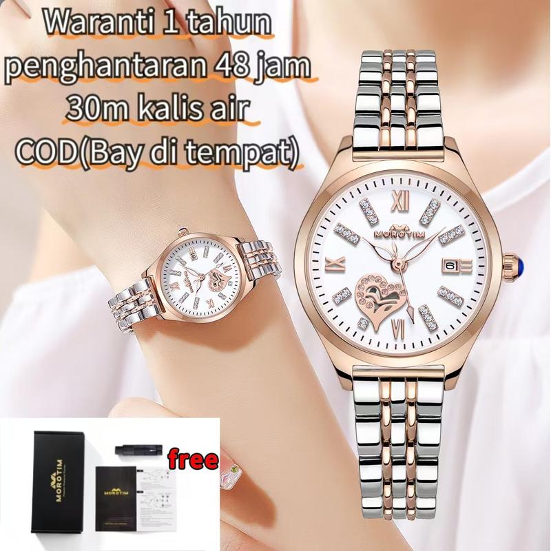 [30m kalis air] Jam Tangan Wanita Kalis Air Tulen MOROTIM, Berkilat ...