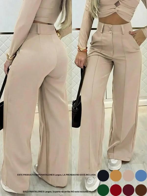 Women's Simple Wide-Leg Pants with Double Button F TikTok爆款商品分析 - GMV ...