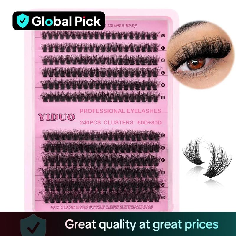 10-20mm Mixed Individual Cosmetic False Lashes Clusters, 240pcs/234pcs ...