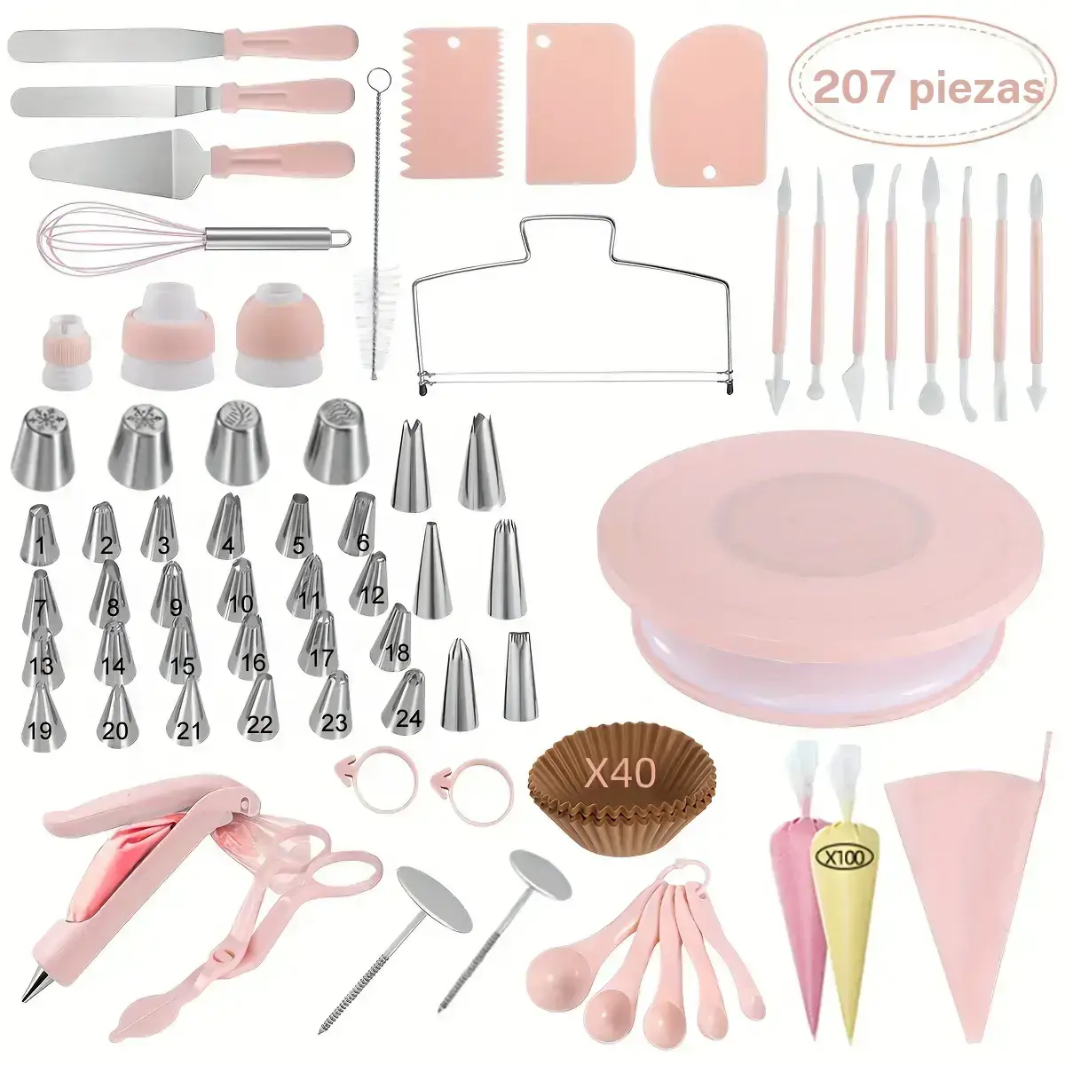 Cake Decorating Tool Set, 36/69/109/207pcs/set Cre TikTok爆款商品分析 - GMV ...