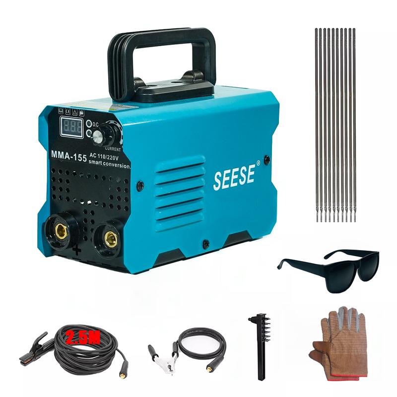 SEESE 155Amp MINI Portable Welding Machine, Stick Welder, AC 110/220V ...