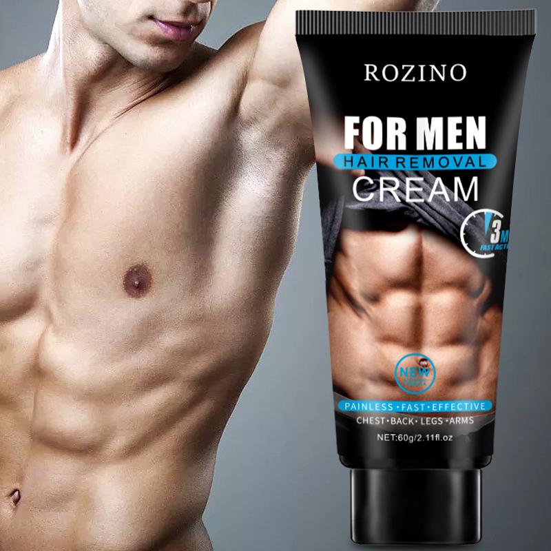 ROZINO Men's Hair Removal Cream, Non-Irritating Depilatory Cream, Safe ...