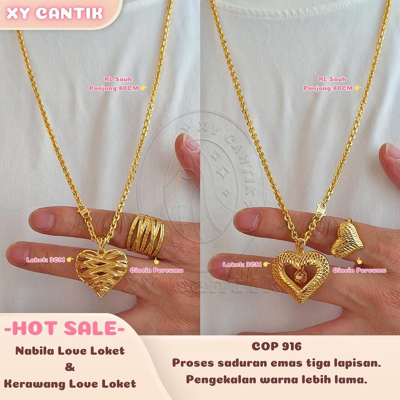 查看[【Nabila Love Loket & Kerawang Love Loket】Rantai Percuma - Cincin ...