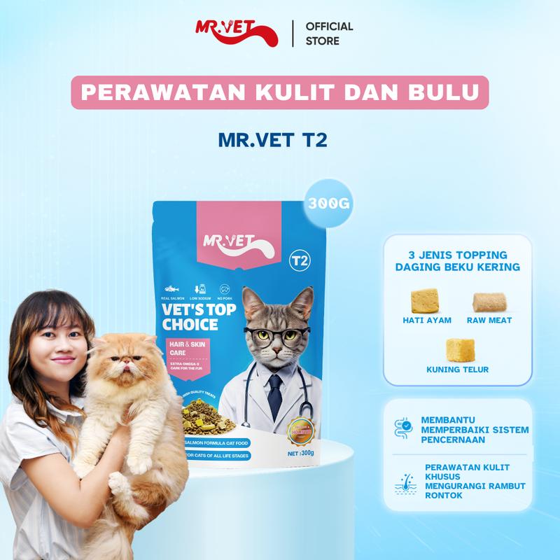 查看[Makanan Kucing Kering Mr.Vet T2 Paket Percobaan 300g yang membuat ...