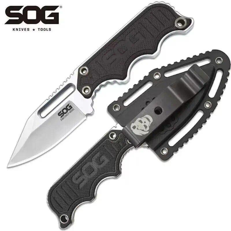 SOG Full Tang Instinct Fixed Knife G10 Handle Lightweight Mini Pocket ...