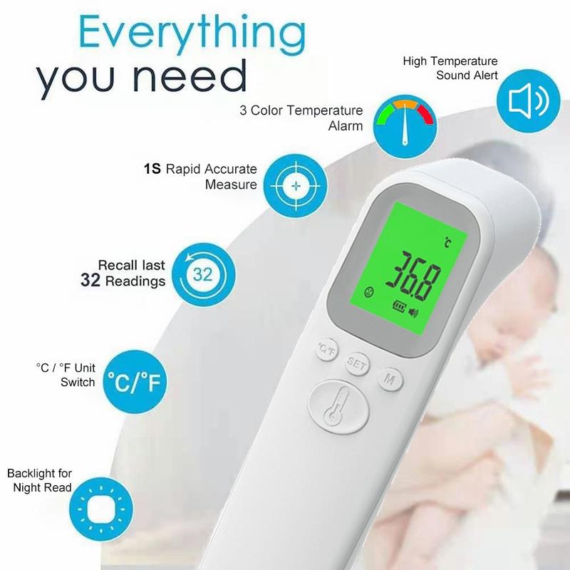 【5 Years Warranty】Temperature Checker Infrared Forearm Gun Baby ...