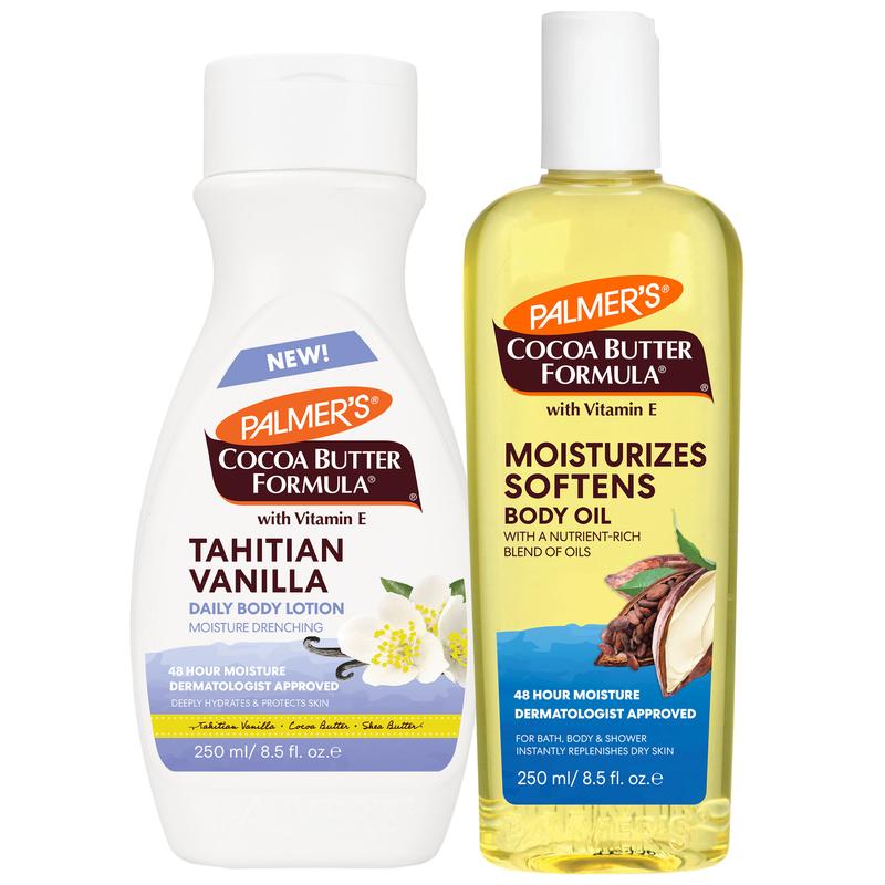 Palmer's Cocoa Butter Formula Tahitian Vanilla Body Lotion and Moisturizing Body Oil Comforting ...