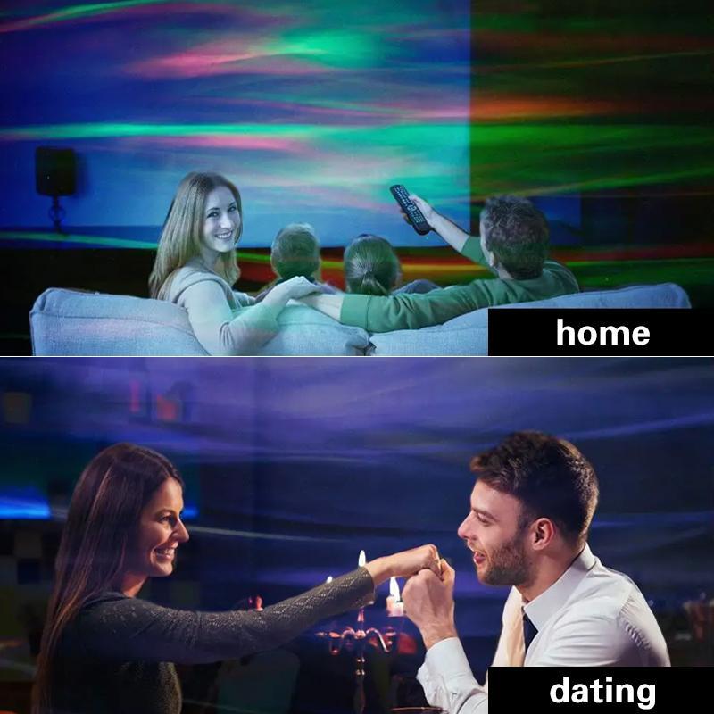 Aurora/Water Ripple/Sky Projector Light, 1/2 Counts USB Rechargeable 16 ...