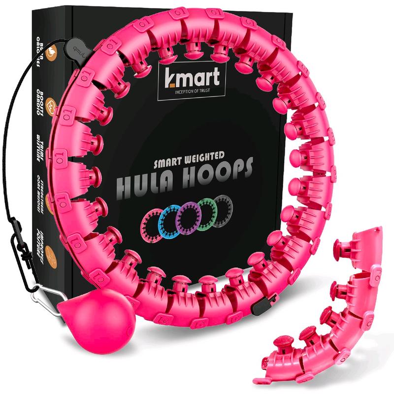 UK Seller K-MART Smart Weighted Hula Hoop - 24 Detachable Links, 360 ...